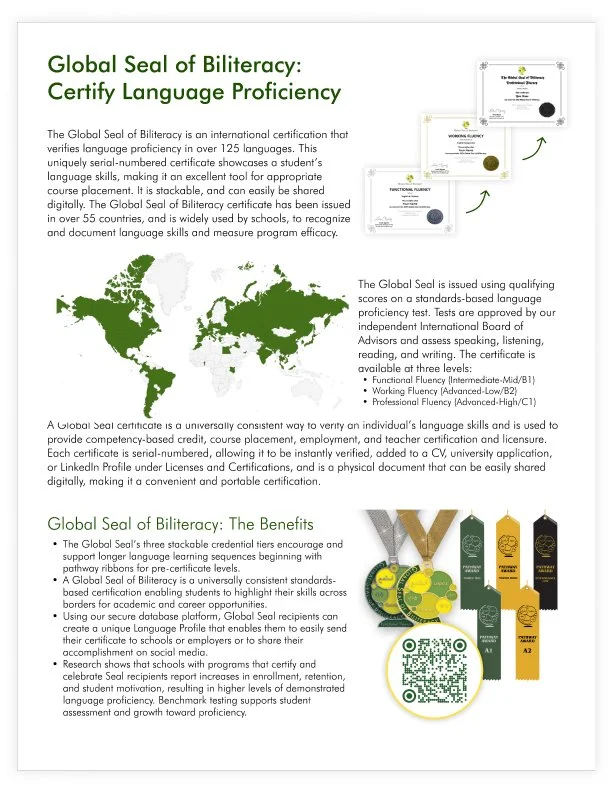 Promotional Resources — Global Seal of Biliteracy
