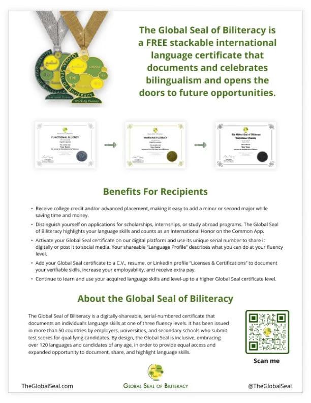 Promotional Resources — Global Seal of Biliteracy