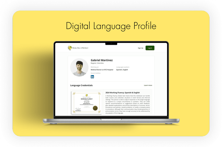 Digital Language Profile — Global Seal of Biliteracy