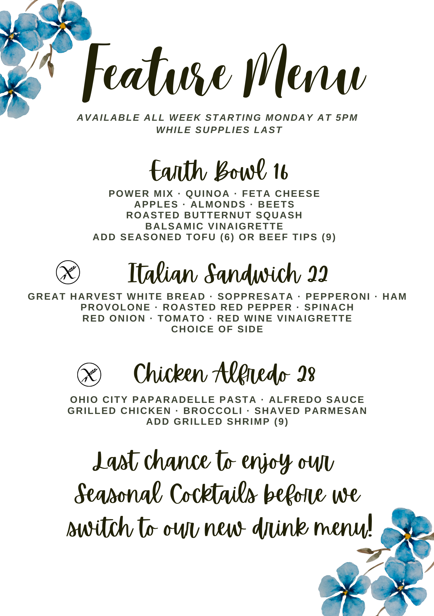 Feature Menu — Local Roots