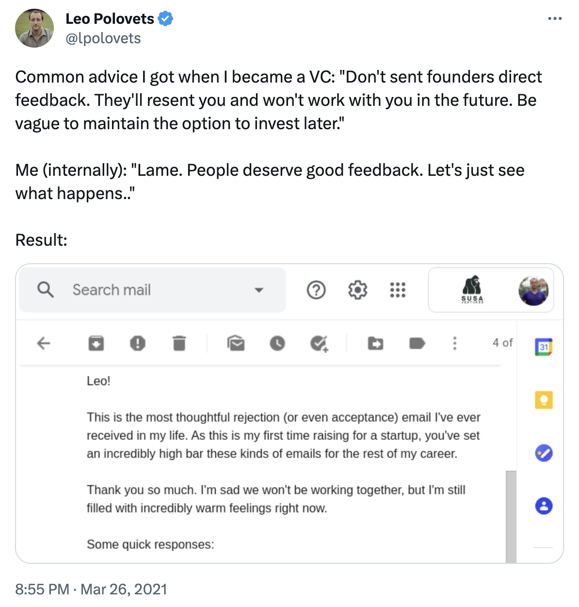 Why Don't VCs Give Feedback? — Chris Neumann