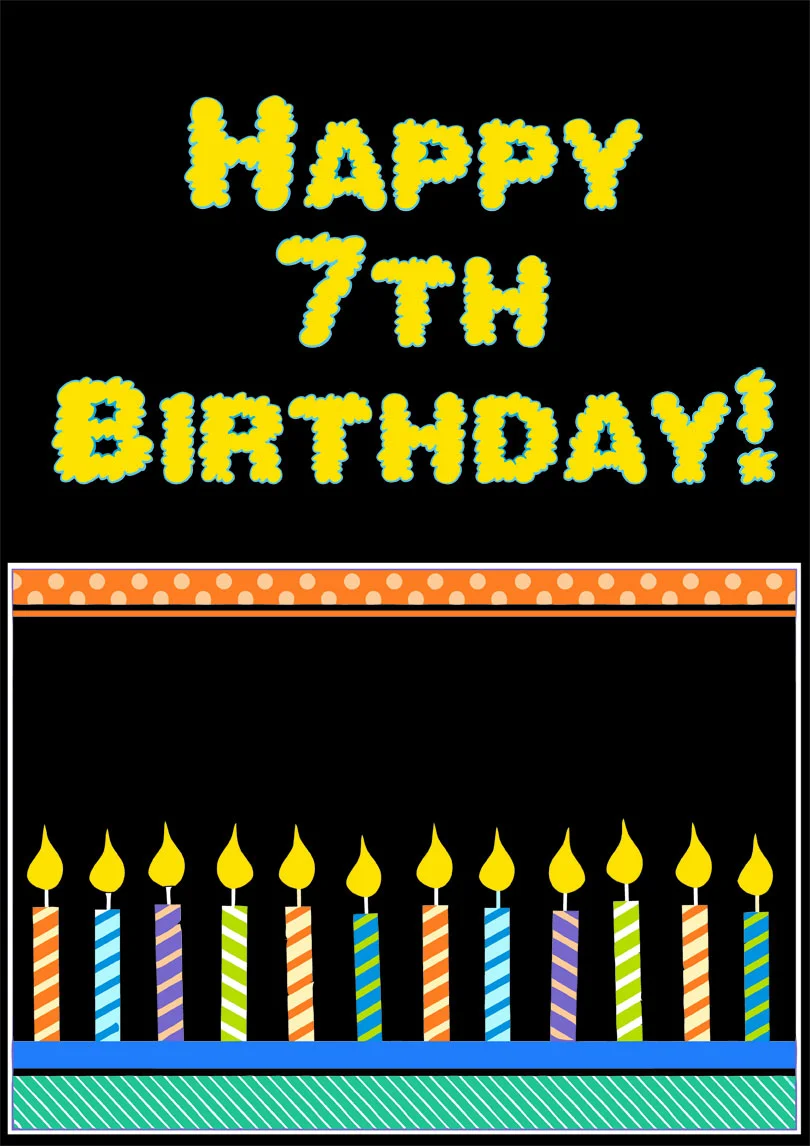 11 Gorgeous Printable Birthday Cards for 7 Year Olds (free ...