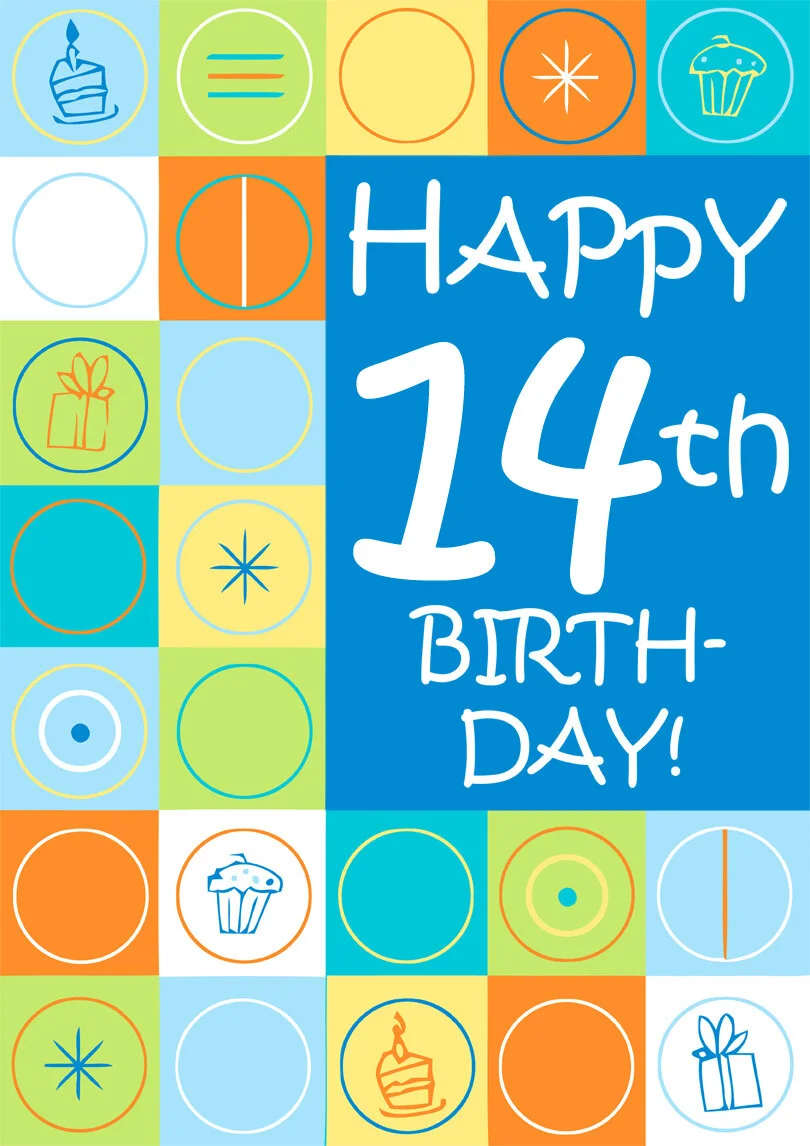 Free Printable 14th Birthday Cards