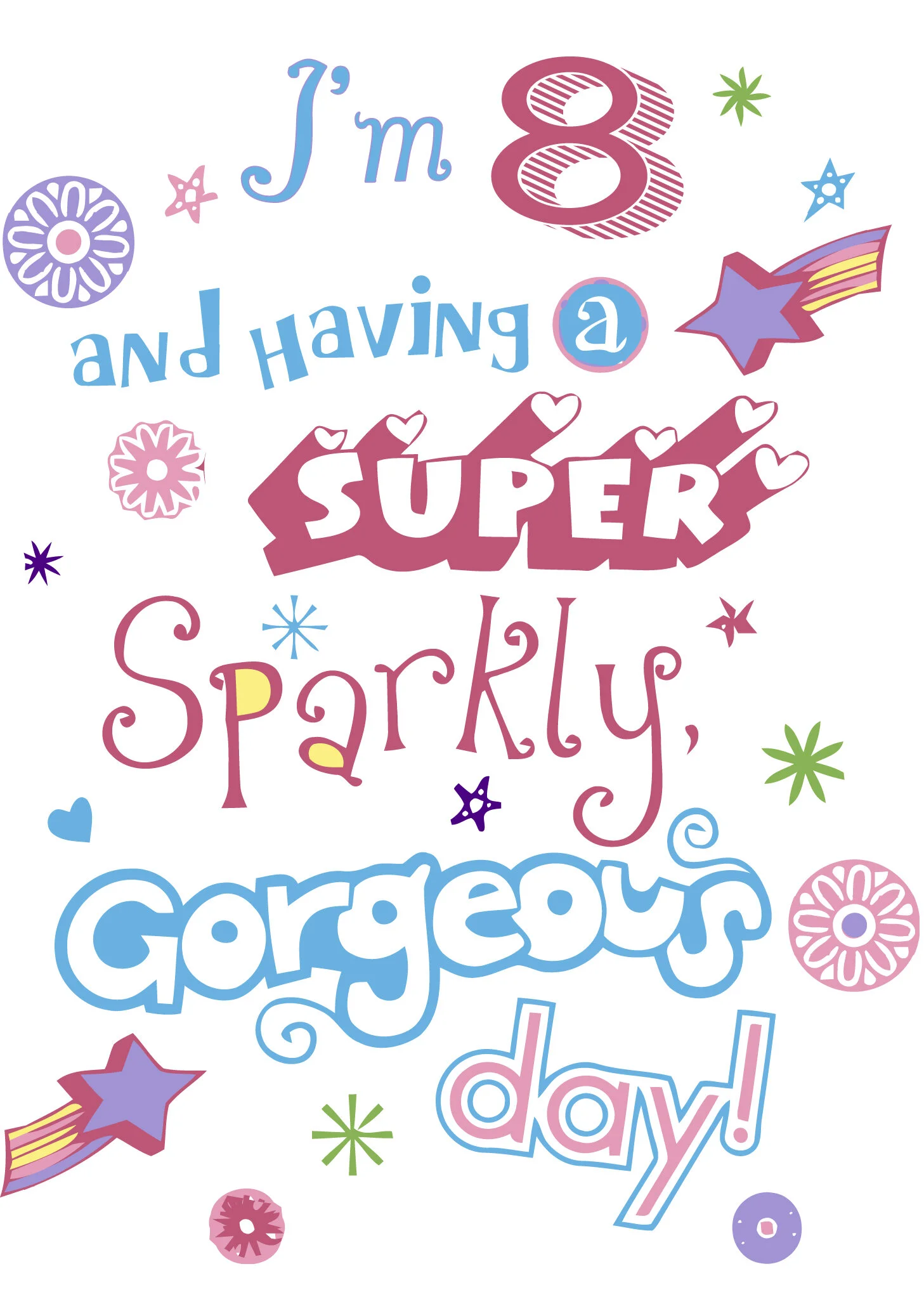 13 Fantastic Printable Birthday Cards for 8 Year Olds (free ...