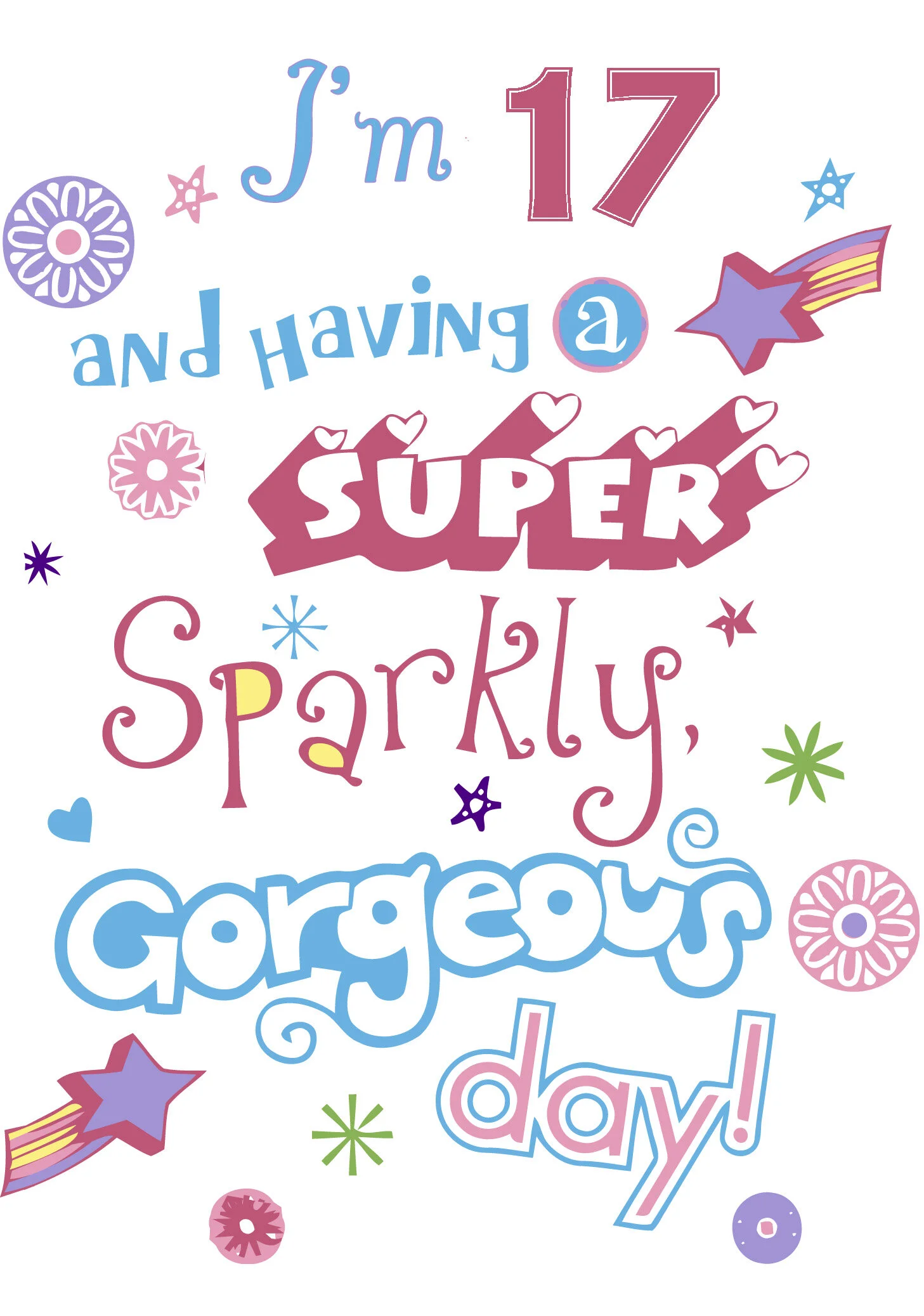 8 Fantastic Printable Birthday Cards for 17 Year Olds (free ...