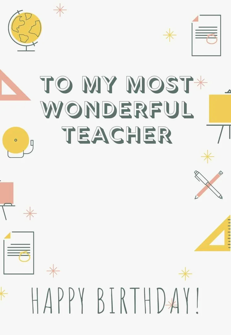 Free Printable Teacher's Birthday Cards — PRINTBIRTHDAY.CARDS