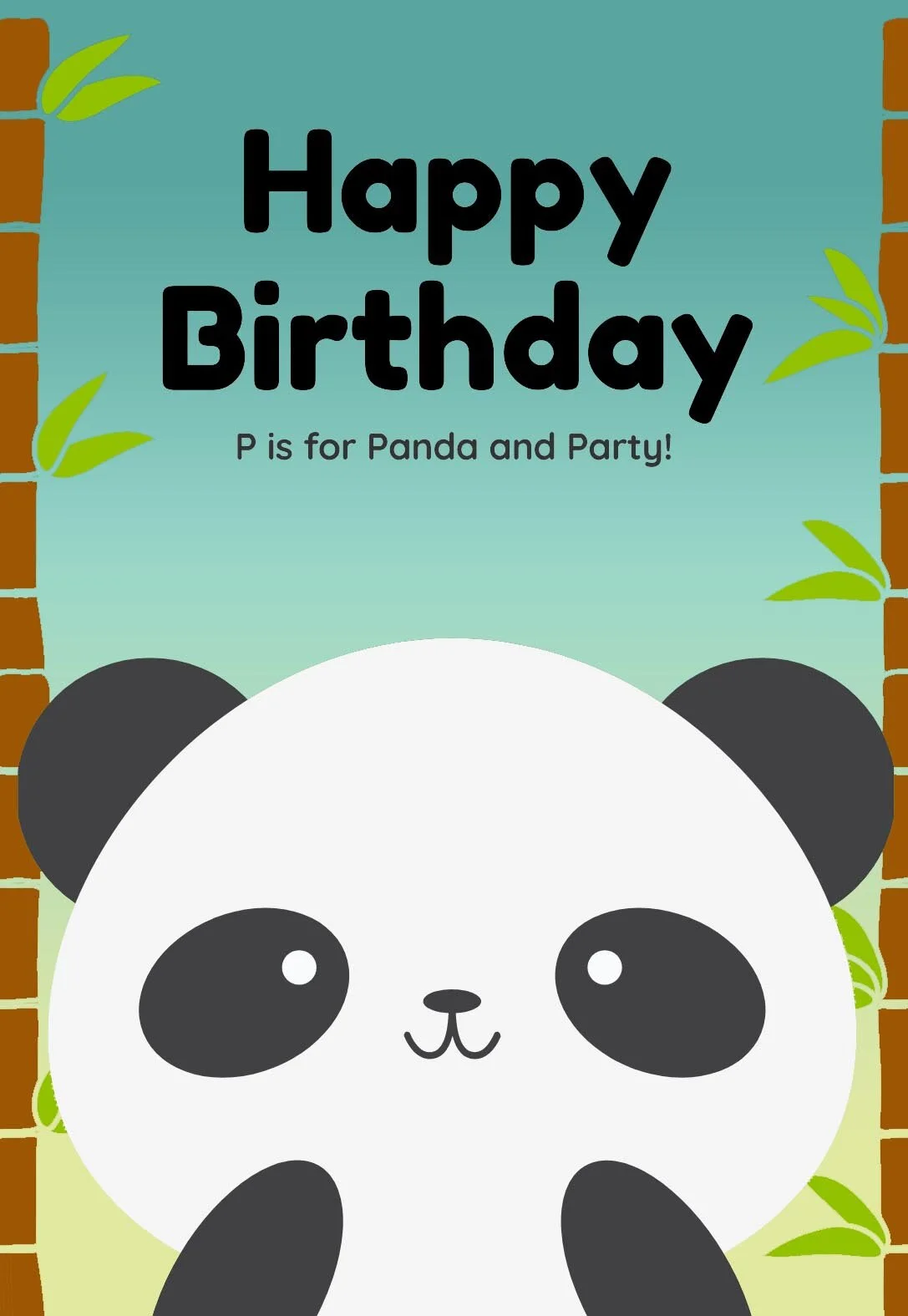 Printable Panda Birthday Cards — PRINTBIRTHDAY.CARDS