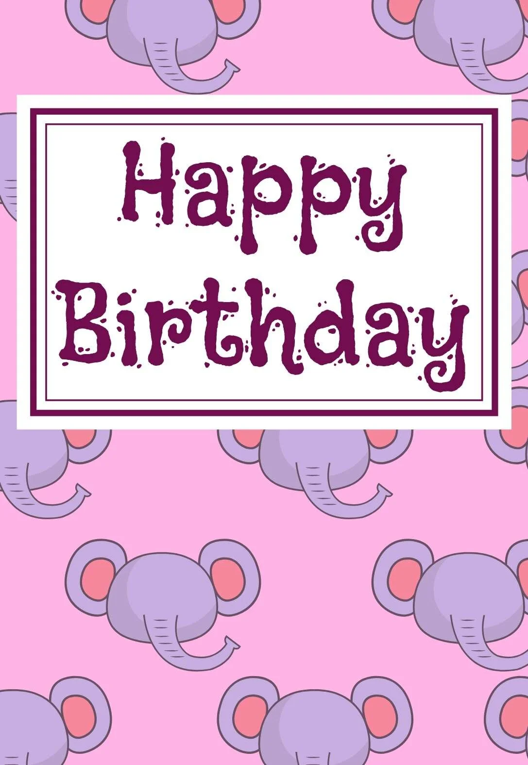 10 Elephant Printable Birthday Cards (free) — PRINTBIRTHDAY.CARDS