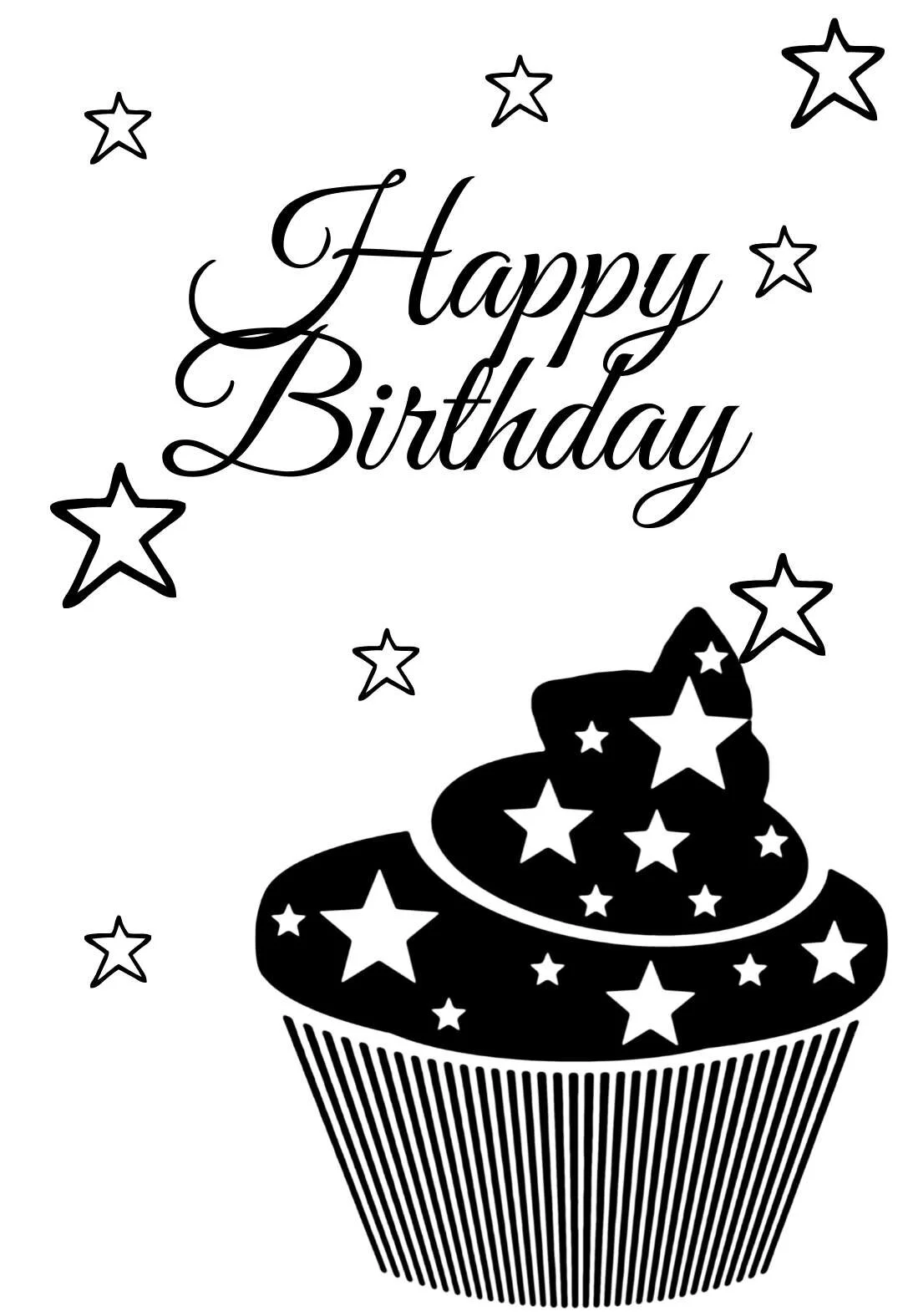 Cupcake Printable Birthday Cards (free) — PRINTBIRTHDAY.CARDS