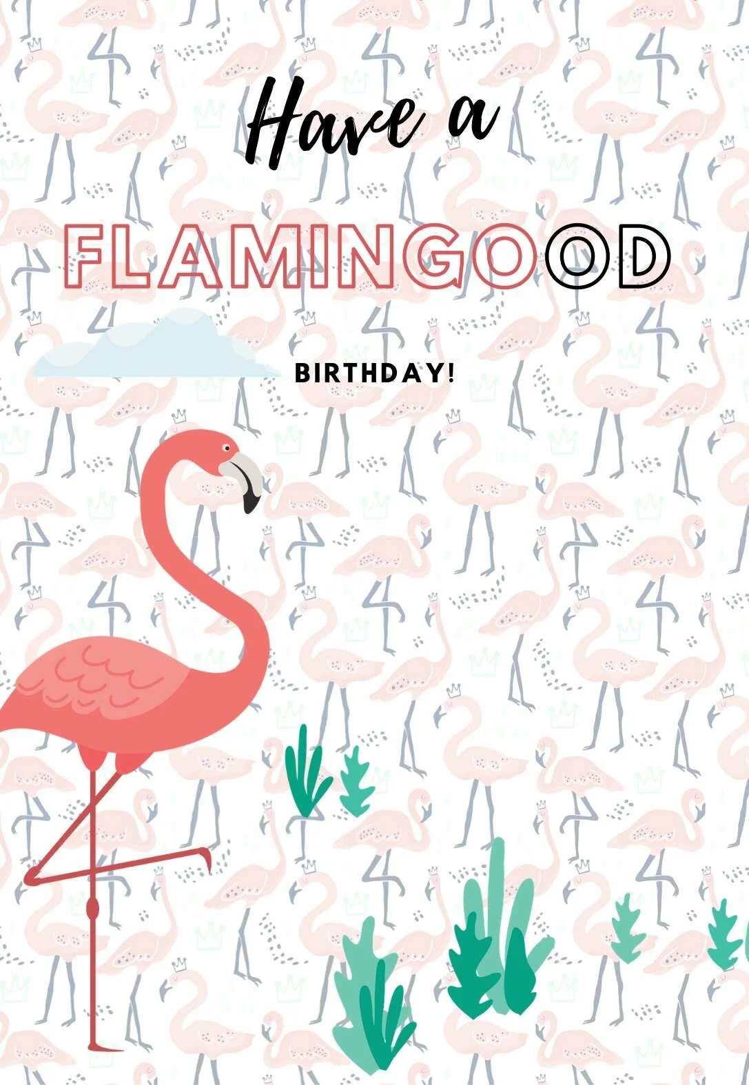 Flamingo Printable Birthday Cards — PRINTBIRTHDAY.CARDS