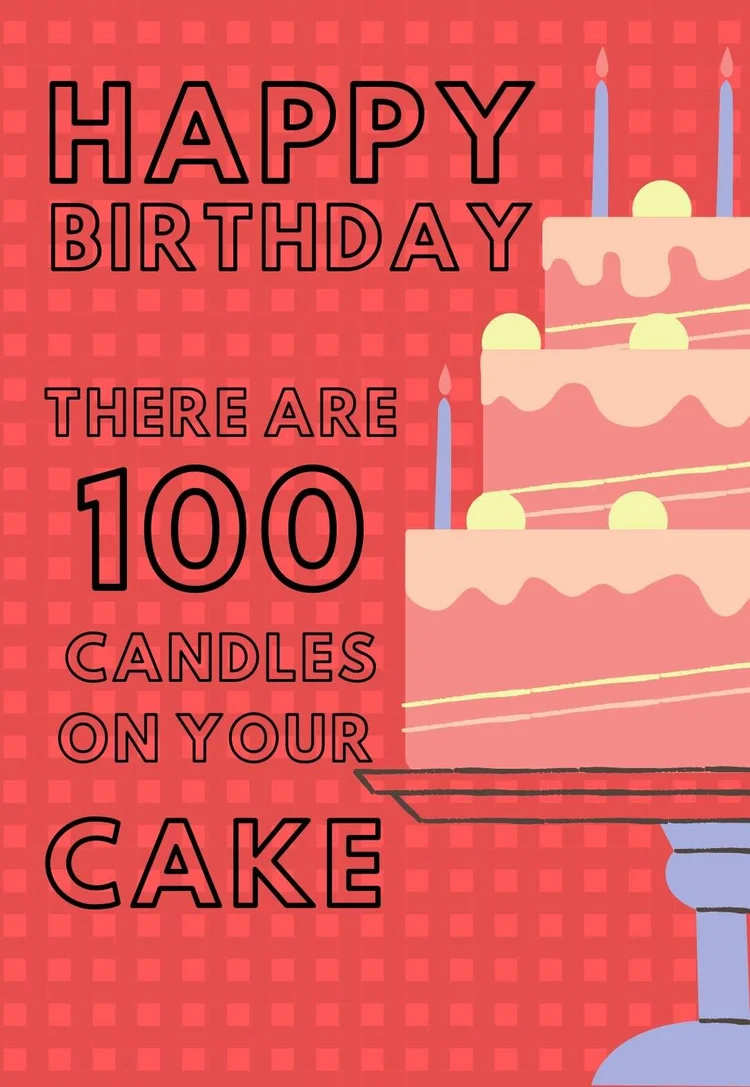 Stunning Printable Birthday Cards for 100-Years-Olds (free ...