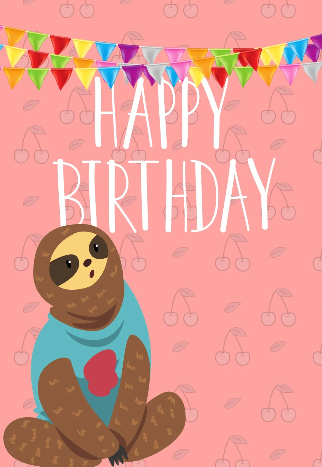 Sloth Printable Birthday Cards — PRINTBIRTHDAY.CARDS