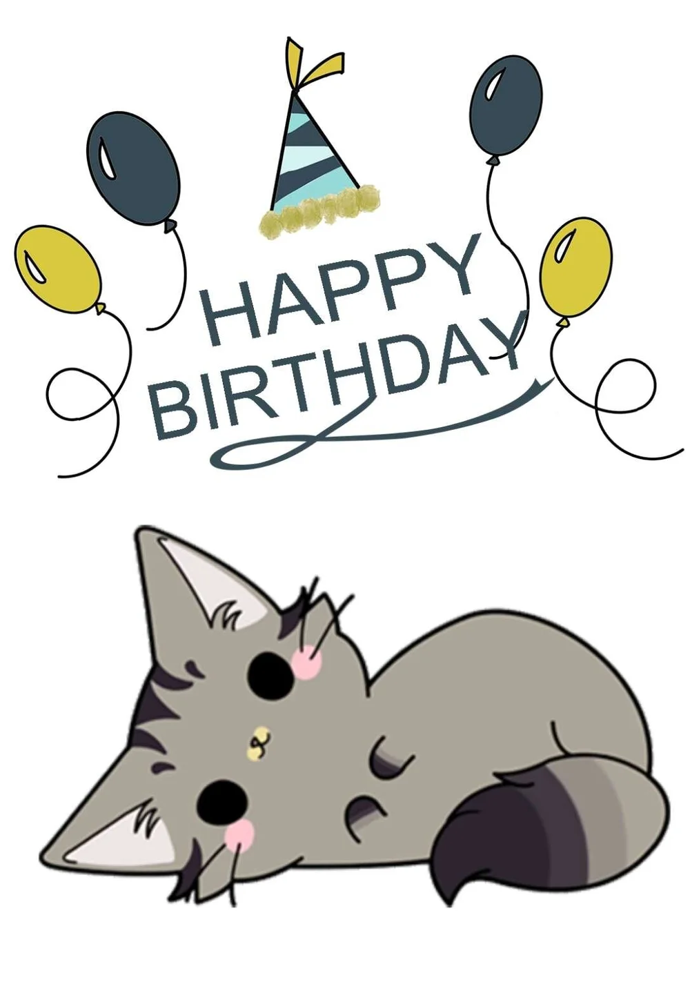 20 Cat Printable Birthday Cards (free) — PRINTBIRTHDAY.CARDS