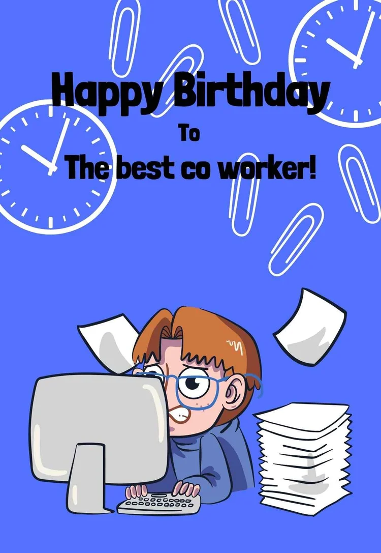 Co-worker Printable Birthday Cards — PRINTBIRTHDAY.CARDS