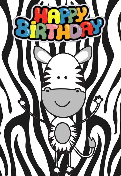 Zebra Printable Birthday Cards — PRINTBIRTHDAY.CARDS