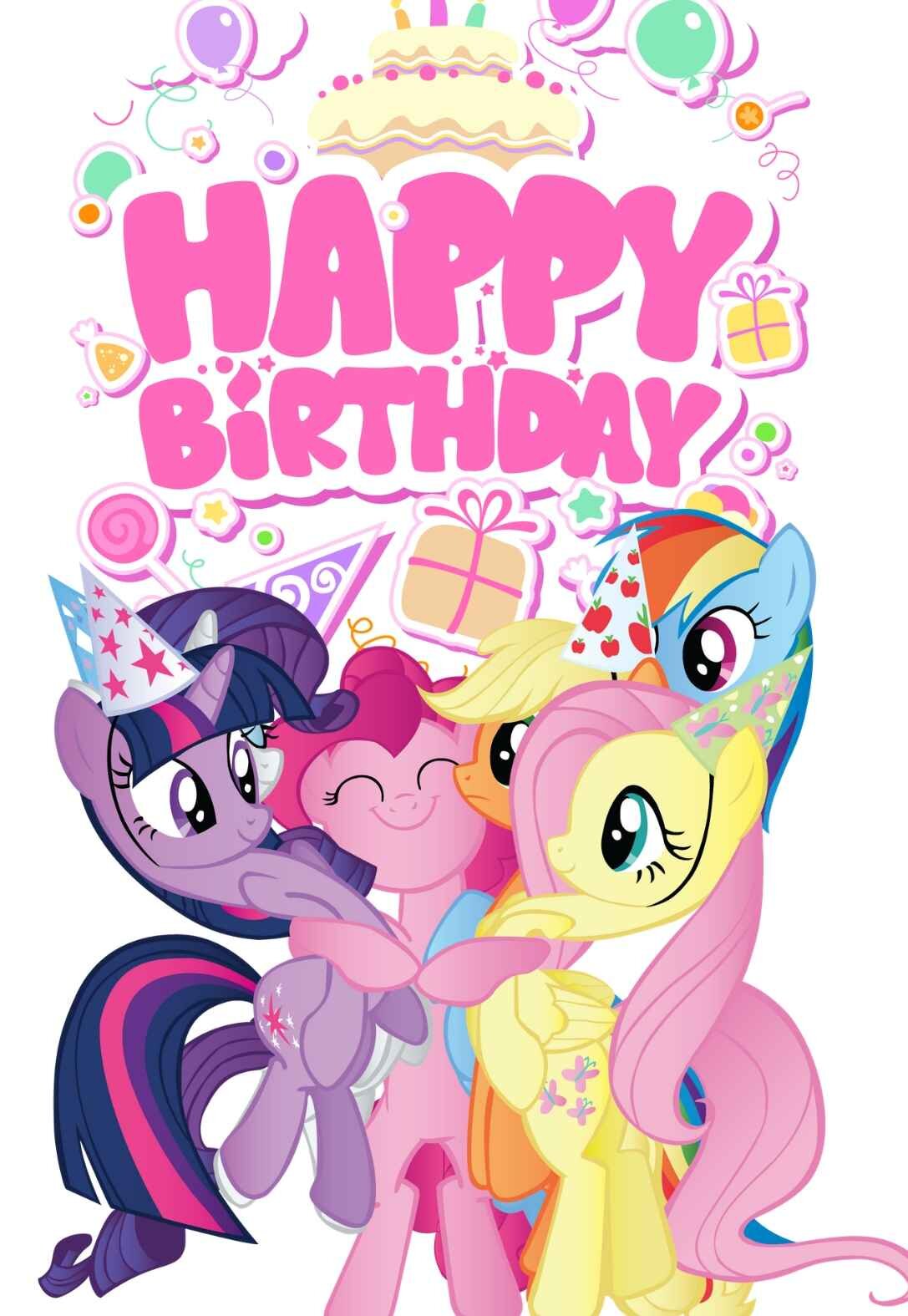 3 Super Cute My Little Pony Printable Birthday Cards (free ...