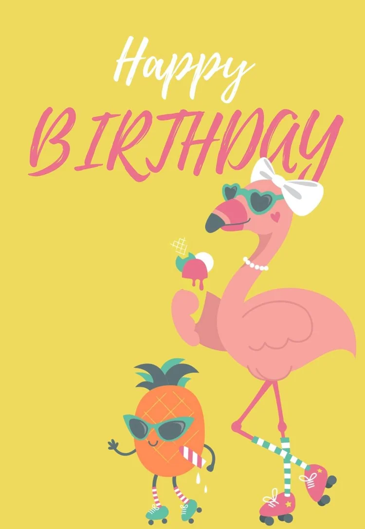 8 Flamingo Printable Birthday Cards (free) — PRINTBIRTHDAY.CARDS