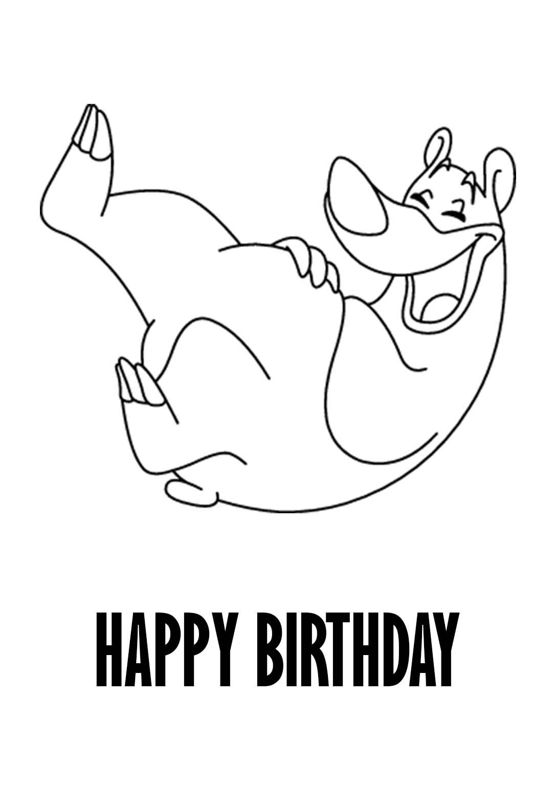 Bear Birthday Coloring Pages & Cards — PRINTBIRTHDAY.CARDS