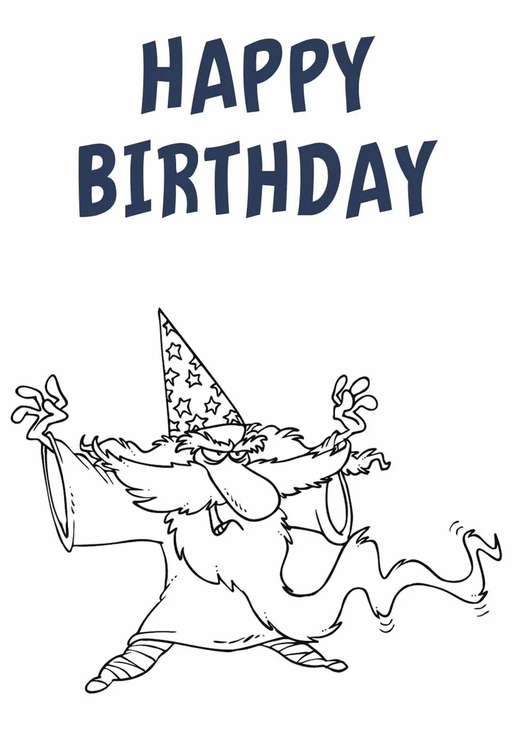 Fantasy, Magic & Wizards Printable Birthday Cards — PRINTBIRTHDAY.CARDS