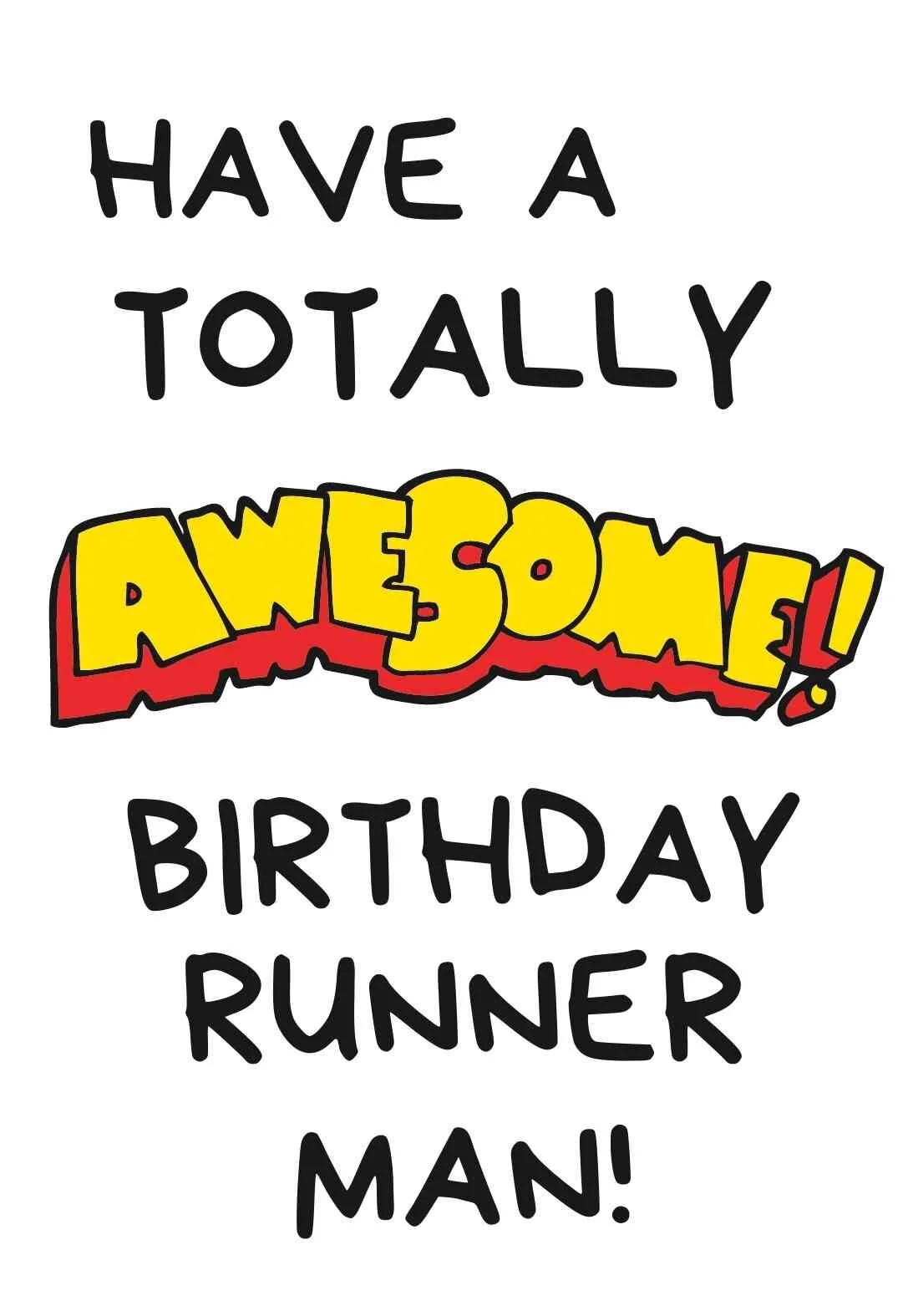 Printable Birthday Cards for Runners — PRINTBIRTHDAY.CARDS