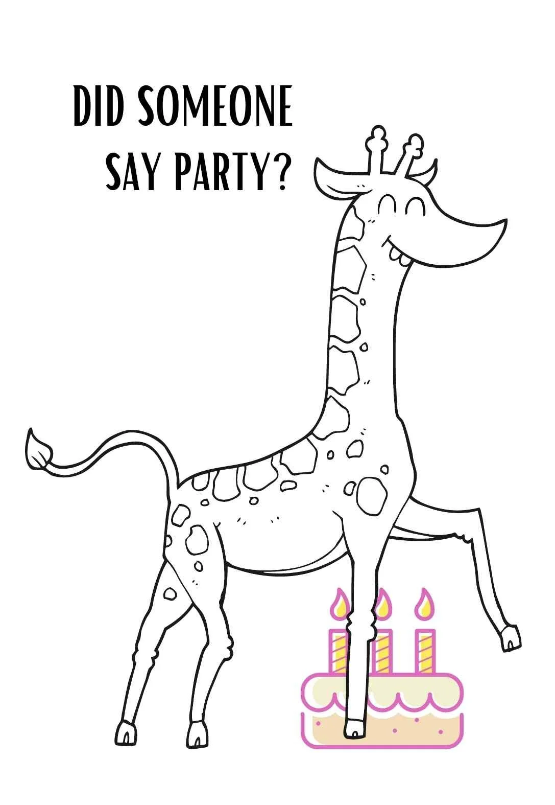 8 Giraffe Printable Birthday Cards (free) — PRINTBIRTHDAY.CARDS