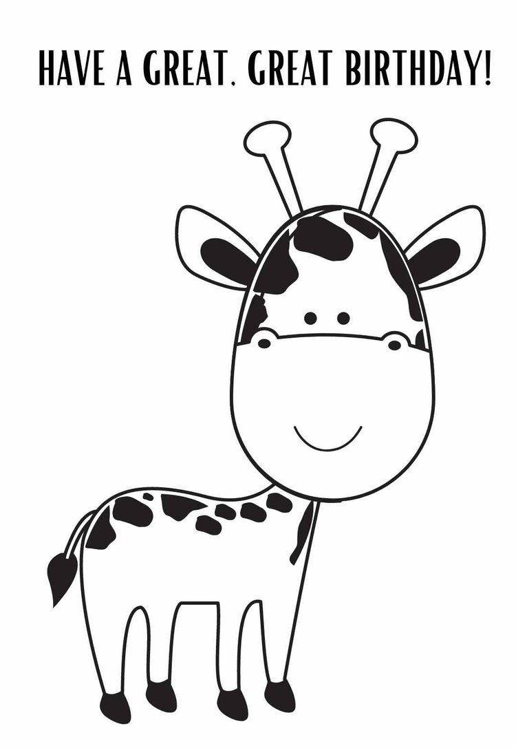 8 Giraffe Printable Birthday Cards (free) — PRINTBIRTHDAY.CARDS