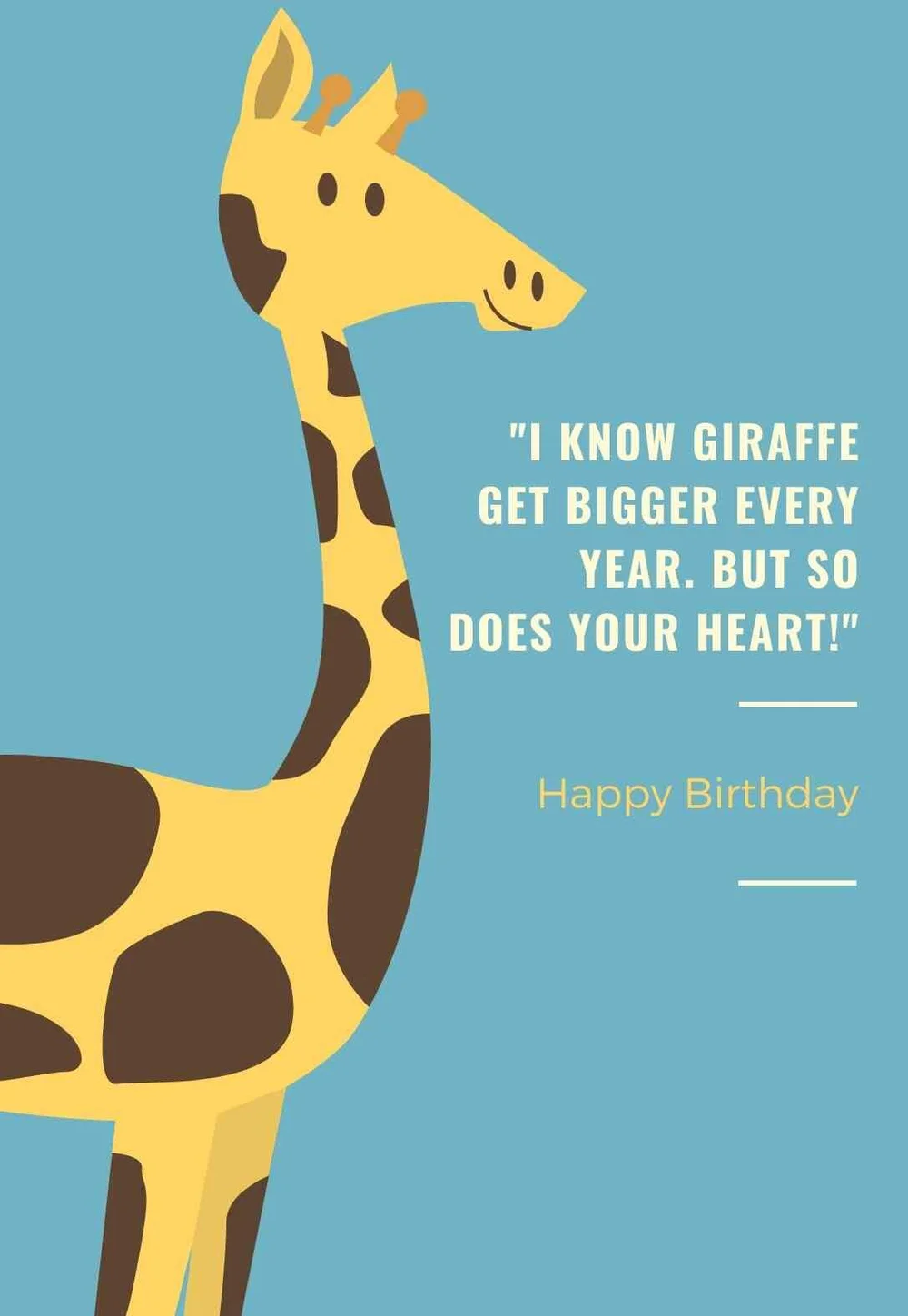 8 Giraffe Printable Birthday Cards (free) — PRINTBIRTHDAY.CARDS