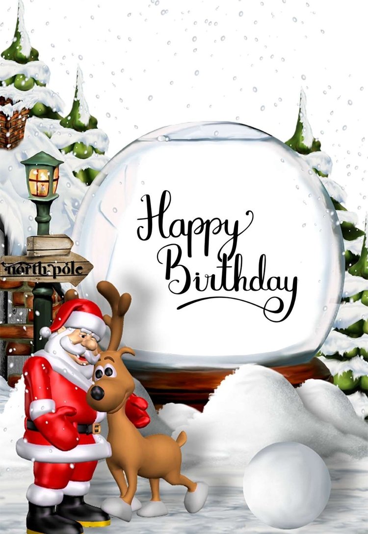 Birthday on Christmas Printable Birthday Cards (free) — PRINTBIRTHDAY.CARDS