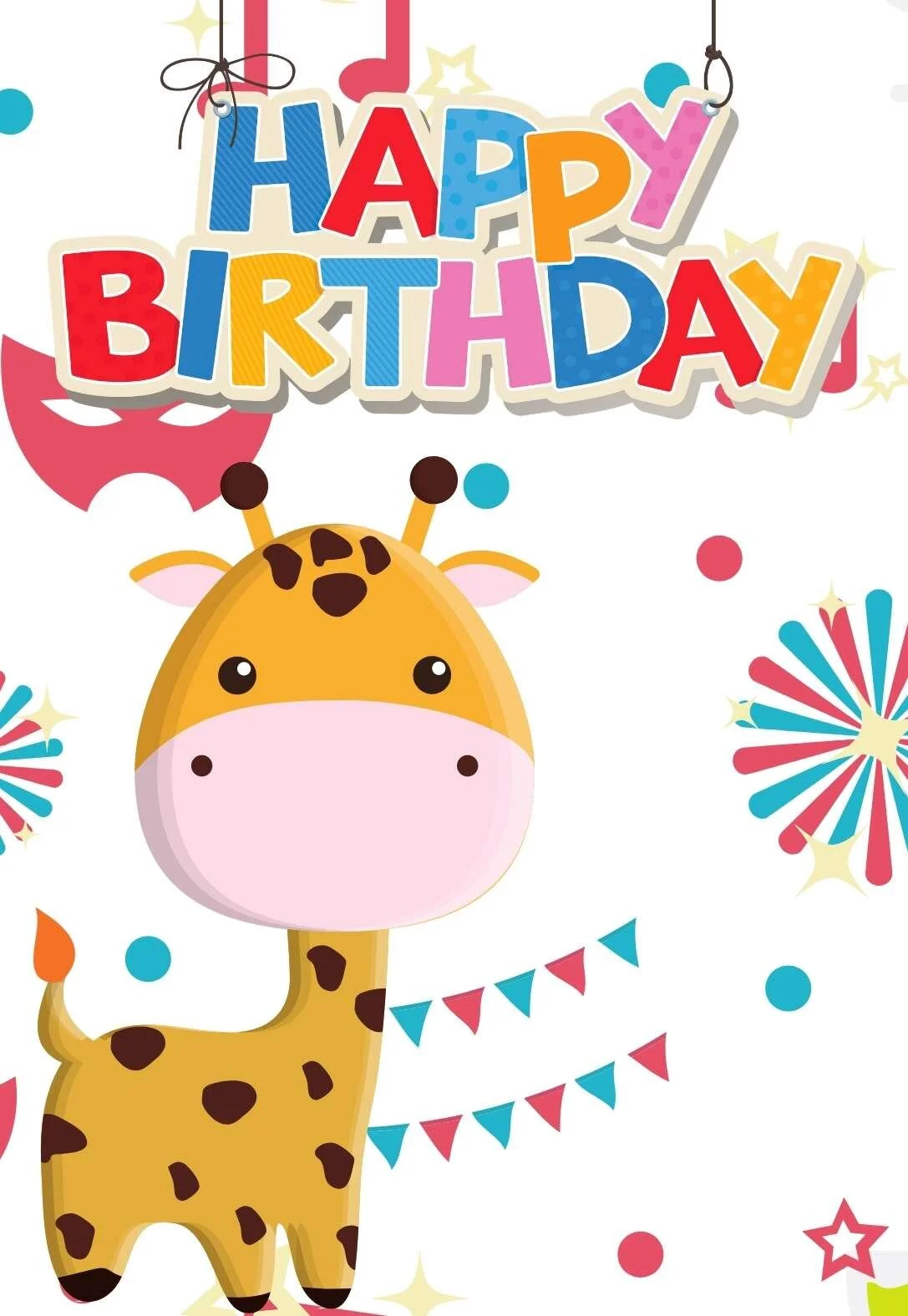 8 Giraffe Printable Birthday Cards (free) — PRINTBIRTHDAY.CARDS