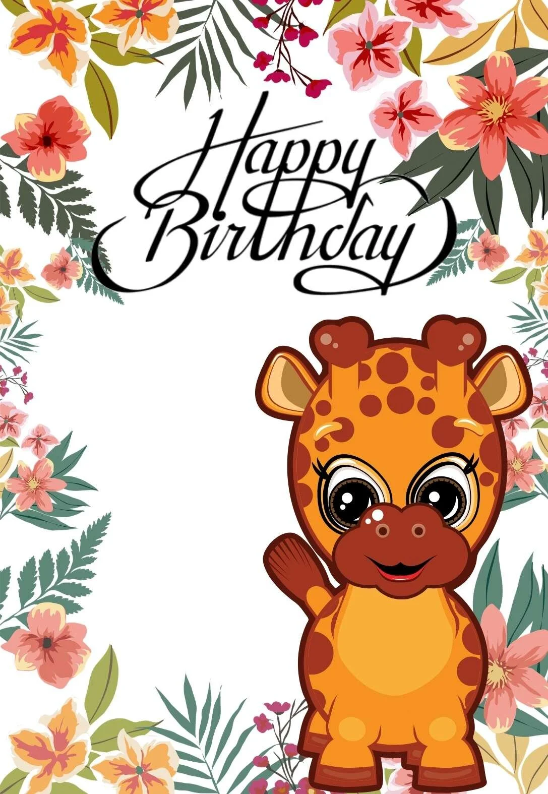 8 Giraffe Printable Birthday Cards (free) — PRINTBIRTHDAY.CARDS