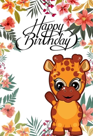 8 Giraffe Printable Birthday Cards (free) — PRINTBIRTHDAY.CARDS