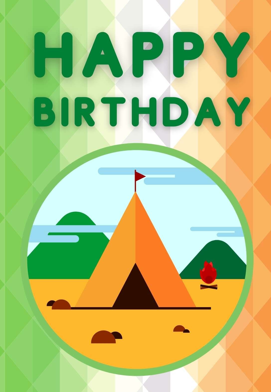7 Camping Printable Birthday Cards (free) — PRINTBIRTHDAY.CARDS