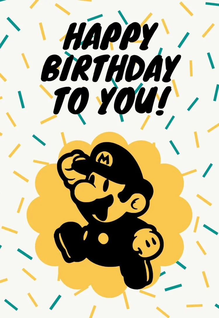 Mario Printable Birthday Cards (free) — PRINTBIRTHDAY.CARDS