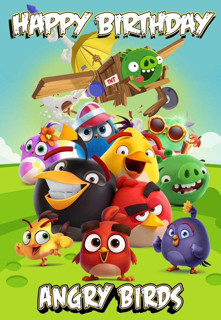 Angry Birds Printable Birthday Cards — PRINTBIRTHDAY.CARDS