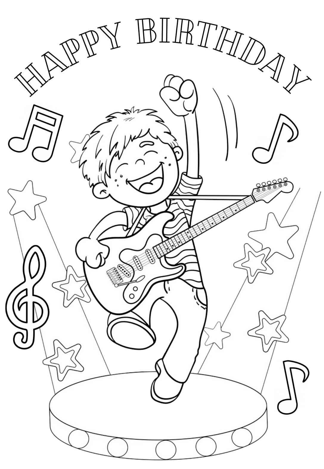 10+ Birthday Coloring Pages & Cards for Boys (free) — PRINTBIRTHDAY.CARDS