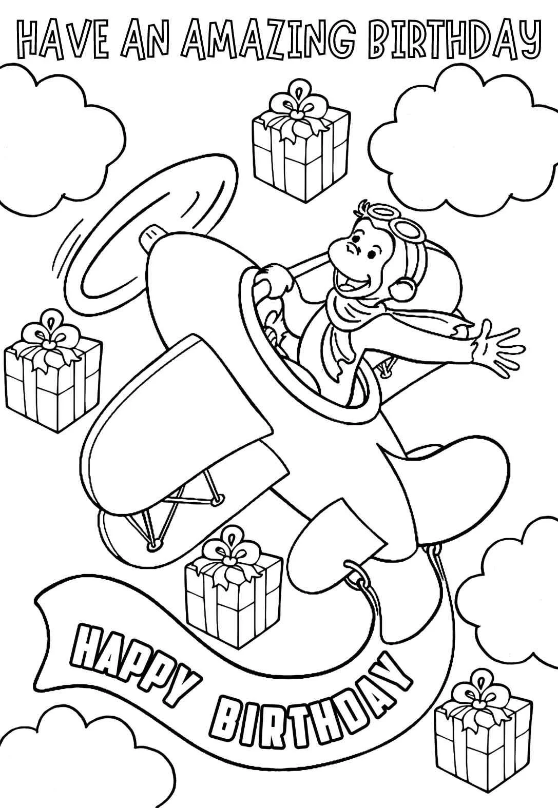 Curious George Hundley Coloring Pages