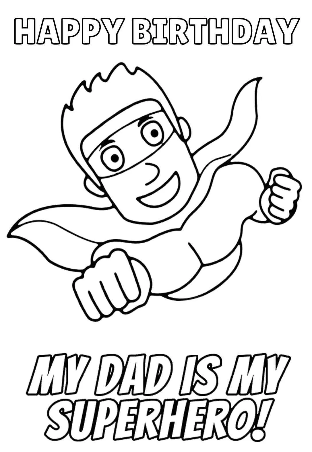 Awesome Coloring Pages For Dad/ Papa + CARDS (free) — PRINTBIRTHDAY.CARDS