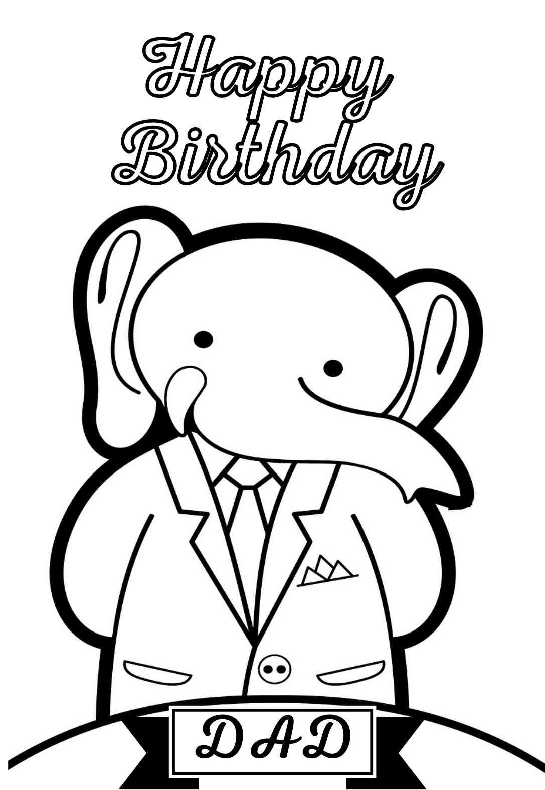 Awesome Coloring Pages For Dad/ Papa + CARDS (free) — PRINTBIRTHDAY.CARDS