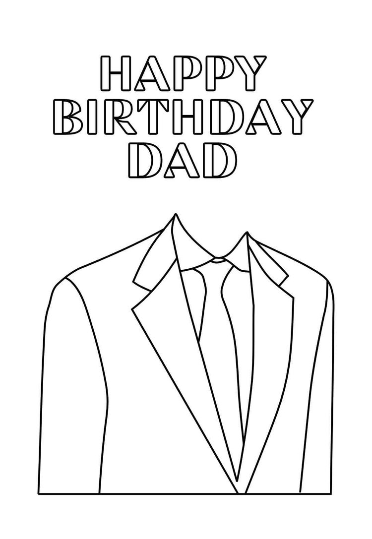 Awesome Coloring Pages For Dad/ Papa + CARDS (free) — PRINTBIRTHDAY.CARDS