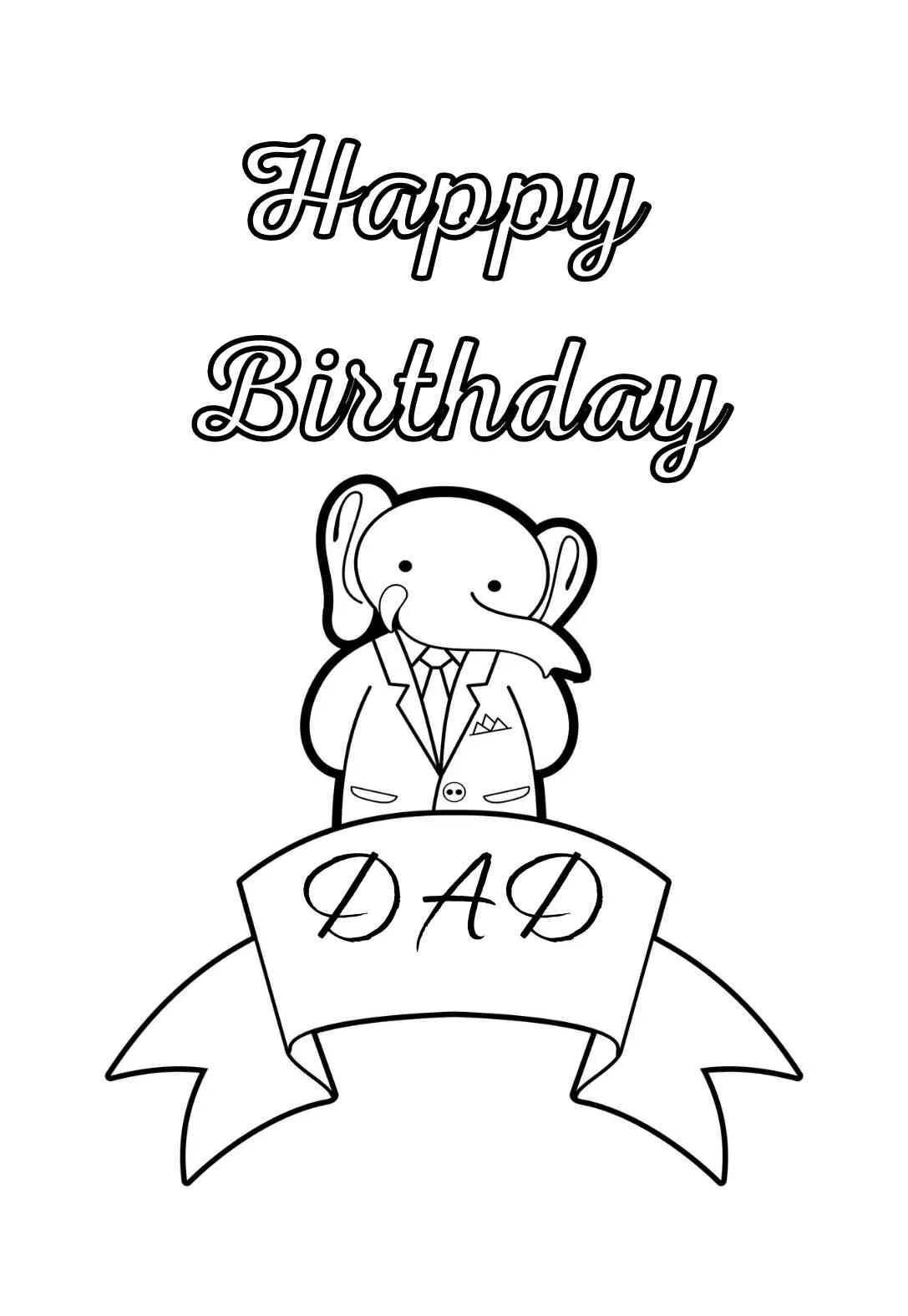 Awesome Coloring Pages For Dad/ Papa + CARDS (free) — PRINTBIRTHDAY.CARDS