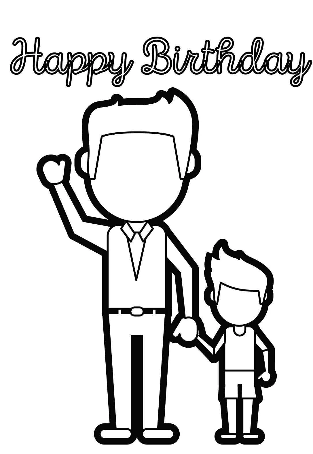 Awesome Coloring Pages For Dad/ Papa + CARDS (free) — PRINTBIRTHDAY.CARDS