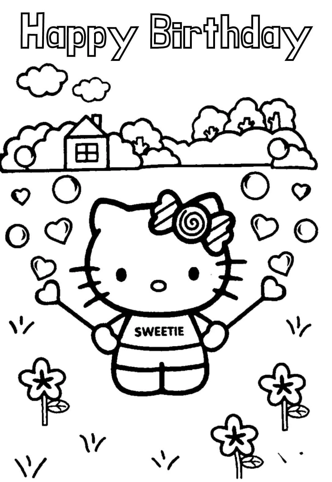 10 of the Cutest Hello Kitty Coloring Pages & Cards (free ...
