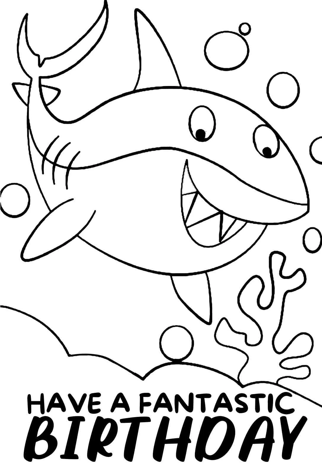 Simple Birthday Coloring Pages & Cards for Toddlers (free ...