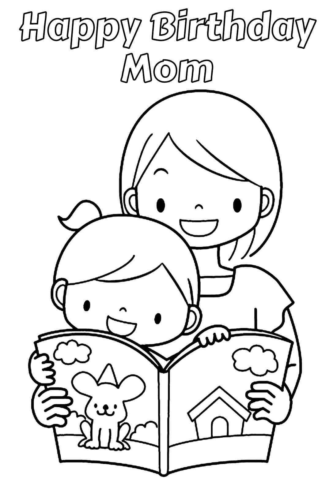 10+ Fun Birthday Coloring Pages For Mom + CARDS (free) — PRINTBIRTHDAY ...