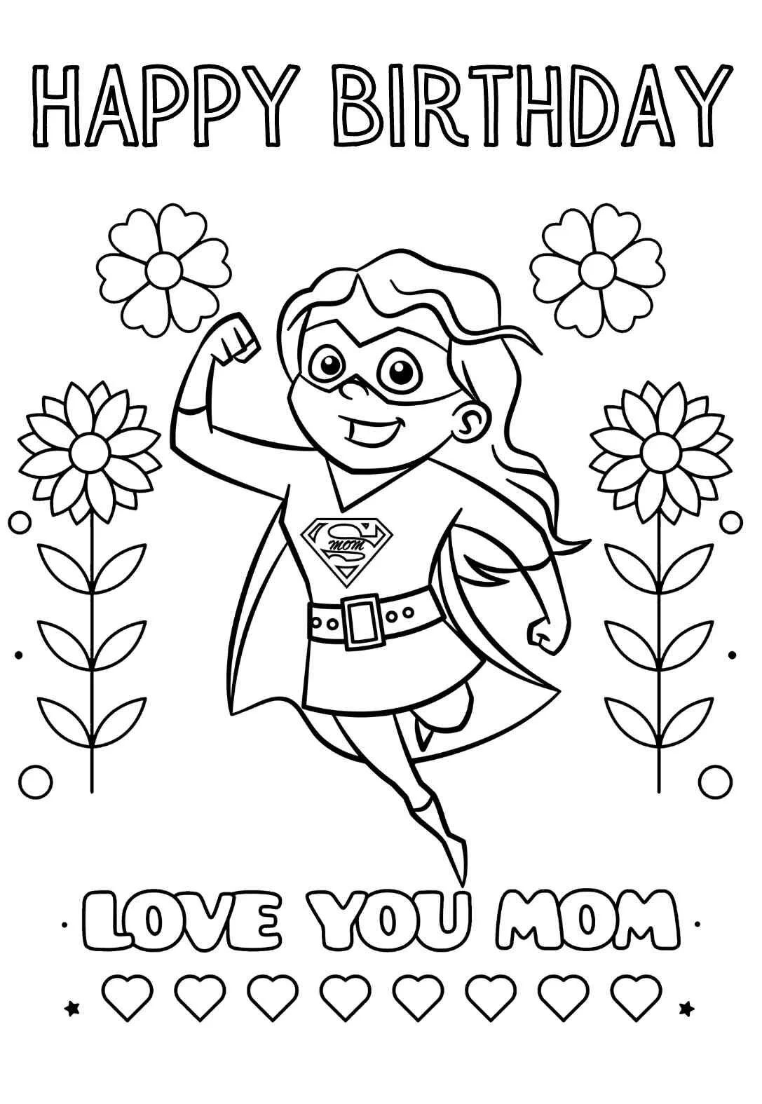 10+ Fun Birthday Coloring Pages For Mom + CARDS (free) — PRINTBIRTHDAY ...