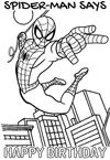 12 Spectacular Spiderman Birthday Coloring Pages & Cards (free ...