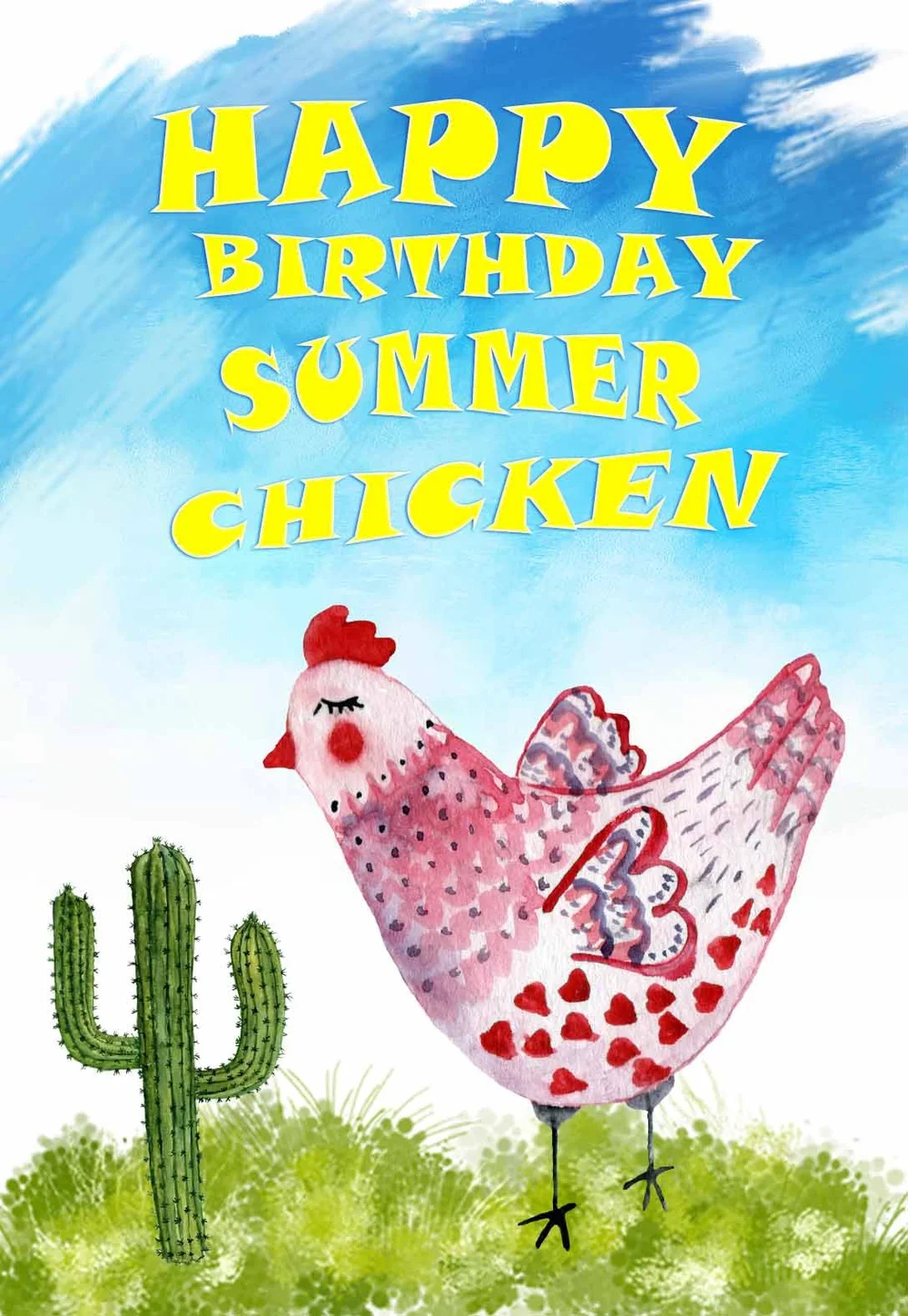 Chicken Printable Birthday Card (free) — PRINTBIRTHDAY.CARDS