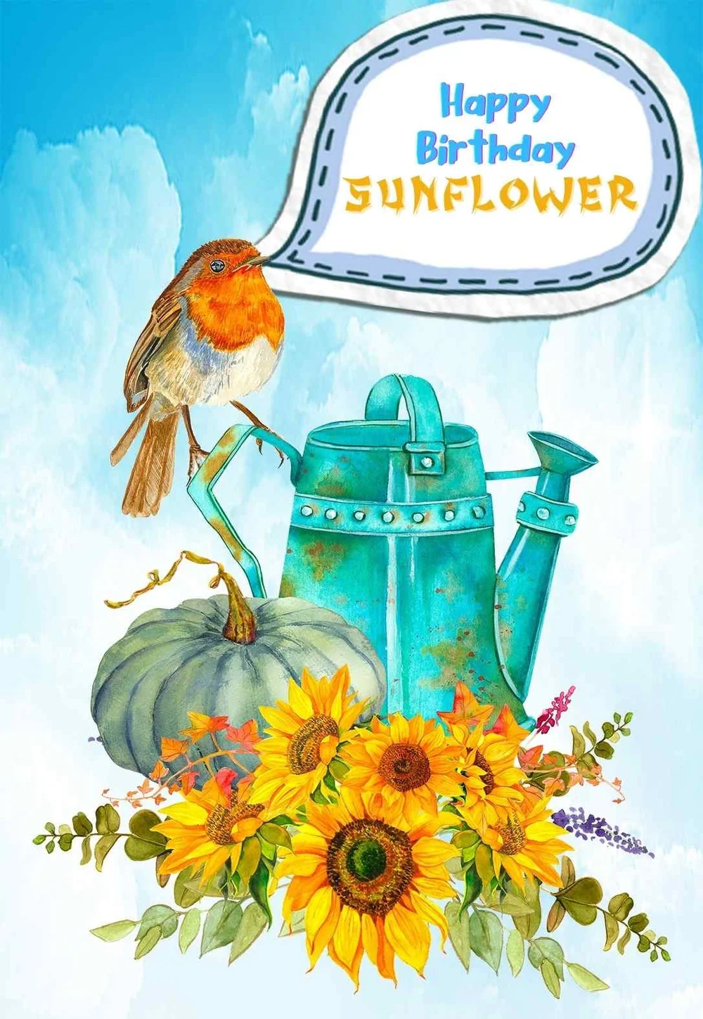 Sunflower Printable Birthday Cards — PRINTBIRTHDAY.CARDS