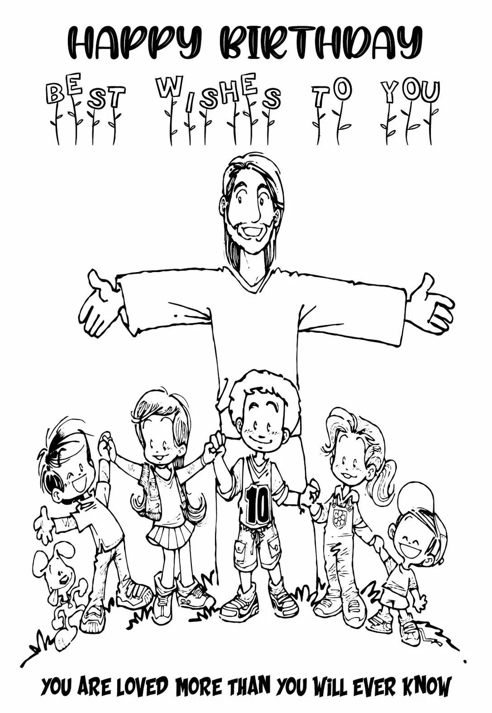 Jesus Birthday Coloring Pages & Cards — PRINTBIRTHDAY.CARDS