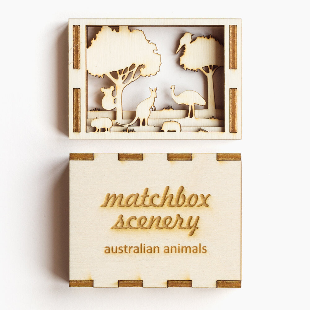 Matchbox Sceneries - Laser cut miniature wooden matchbox - Designed and ...